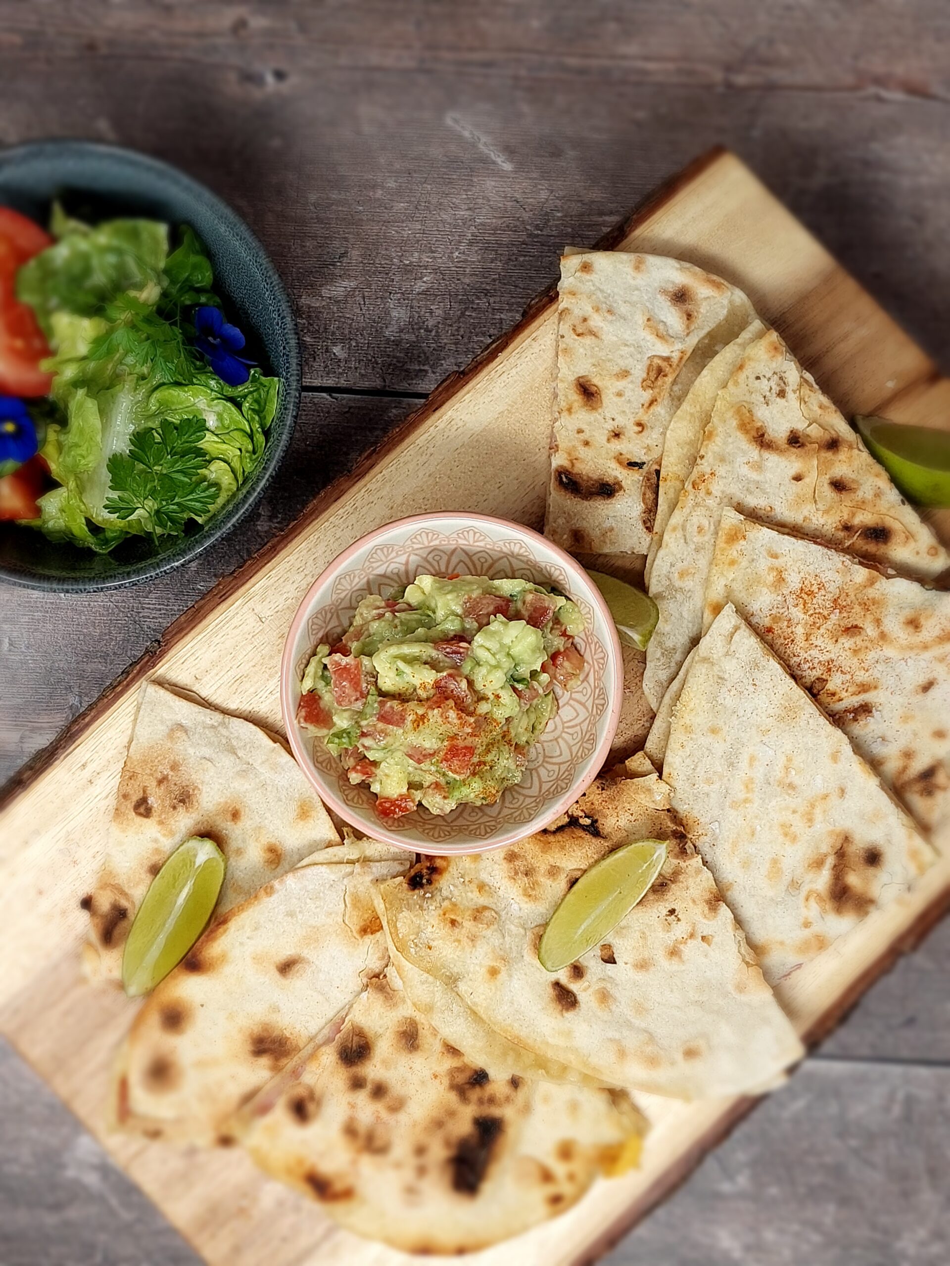 Turkey Quesadillas with Guacamole - Sykes House Farm