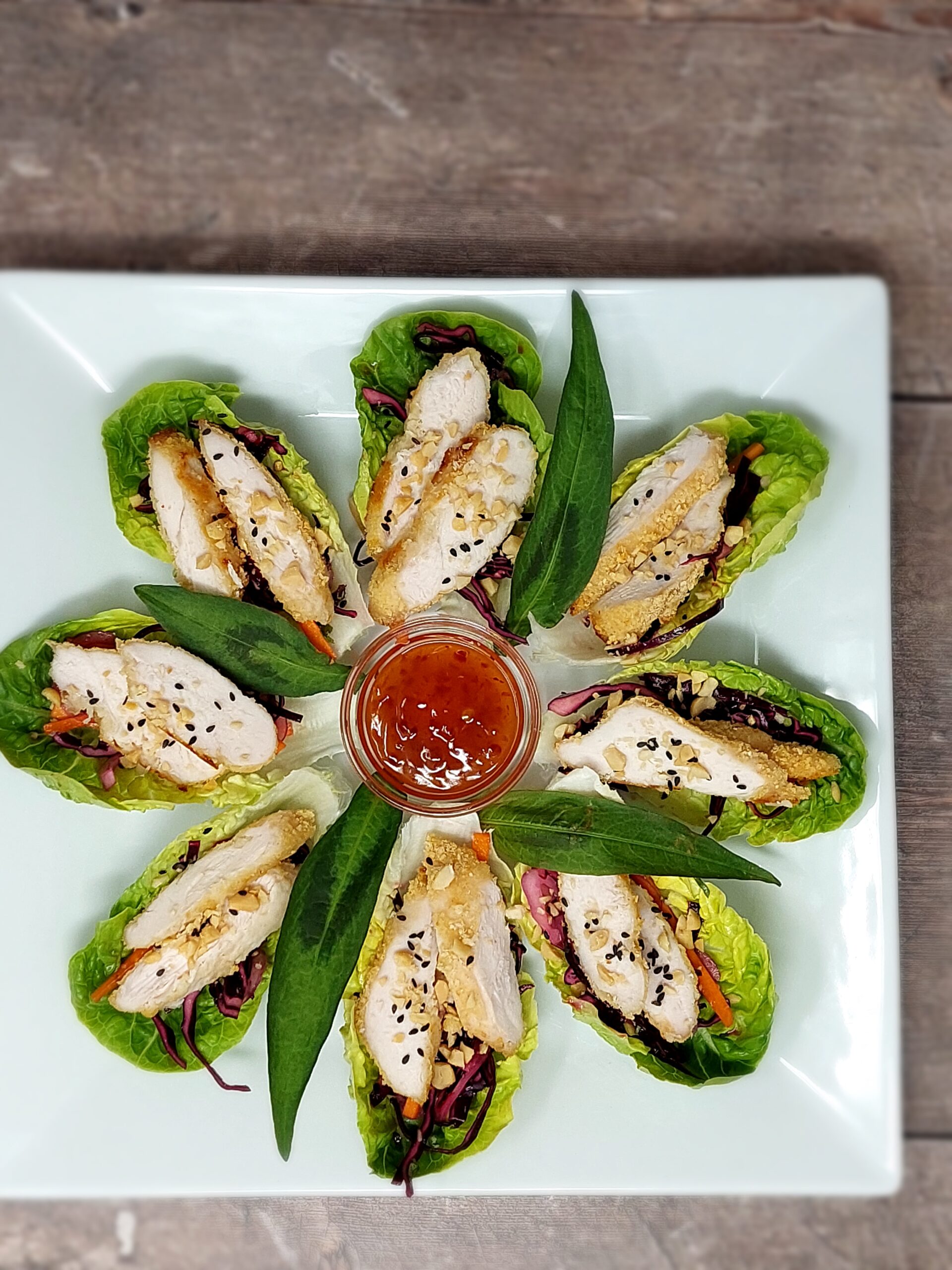 Crispy Chicken Lettuce Cups - Sykes House Farm