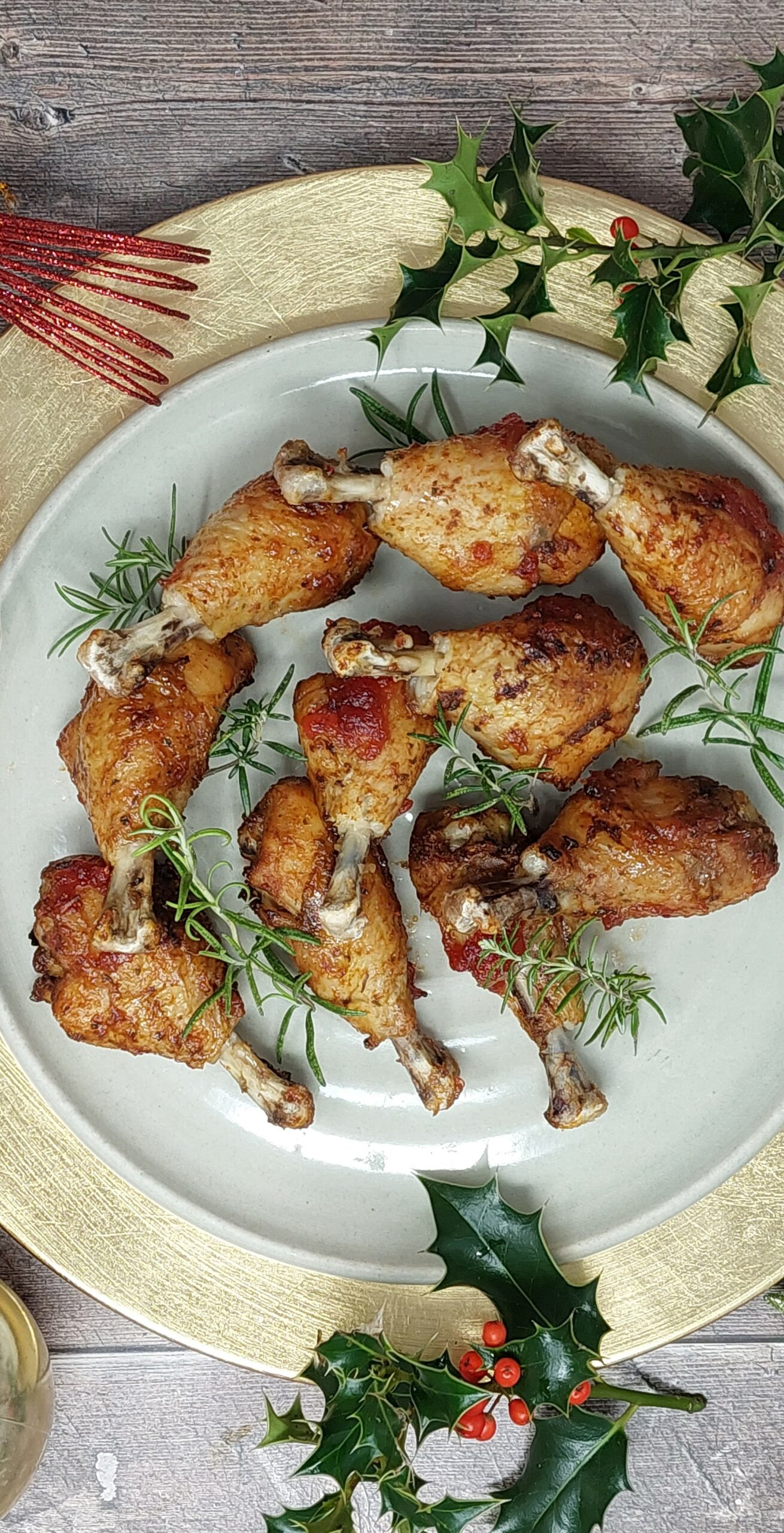 Chicken Drums with Cranberry BBQ Glaze - Sykes House Farm