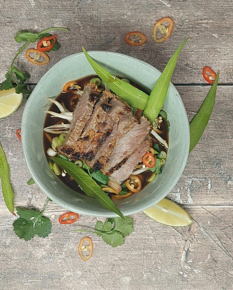 PEPPERED SIRLOIN STEAKS with VIETNAMESE BROTH - Sykes House Farm